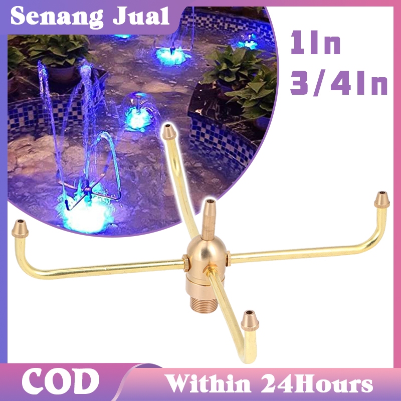 Jual 3/4In 1In Nosel Air Mancur Rotasi Otomatis Kuningan Kolam Nozzle ...