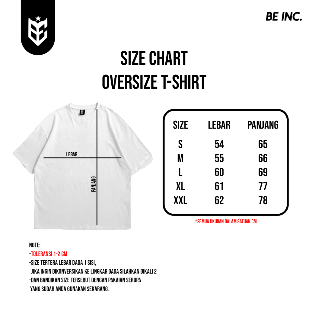 Jual BE INC - Kaos Lengan Pendek Oversized Custom Design Katun Combed ...