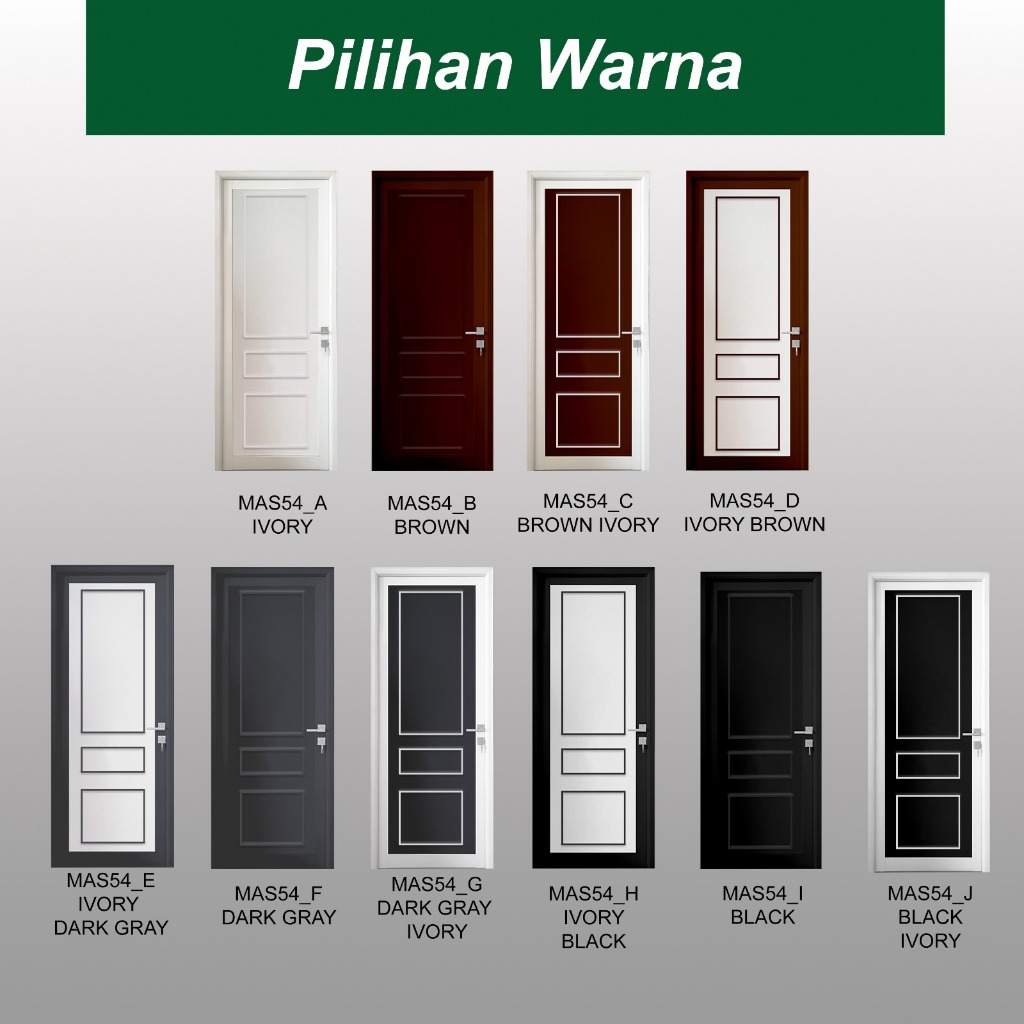 Jual Pintu Aluminium Rumah Utama Kamar Tidur / Mandi 90 x 215 Bisa ...