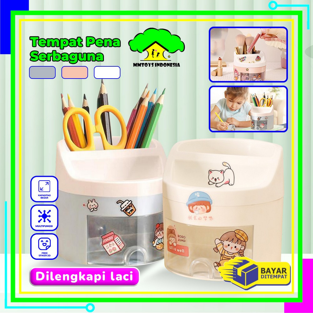 Jual MI-C970 Tempat Pena dengan Laci Desk Storage Organizer Tempat Alat ...