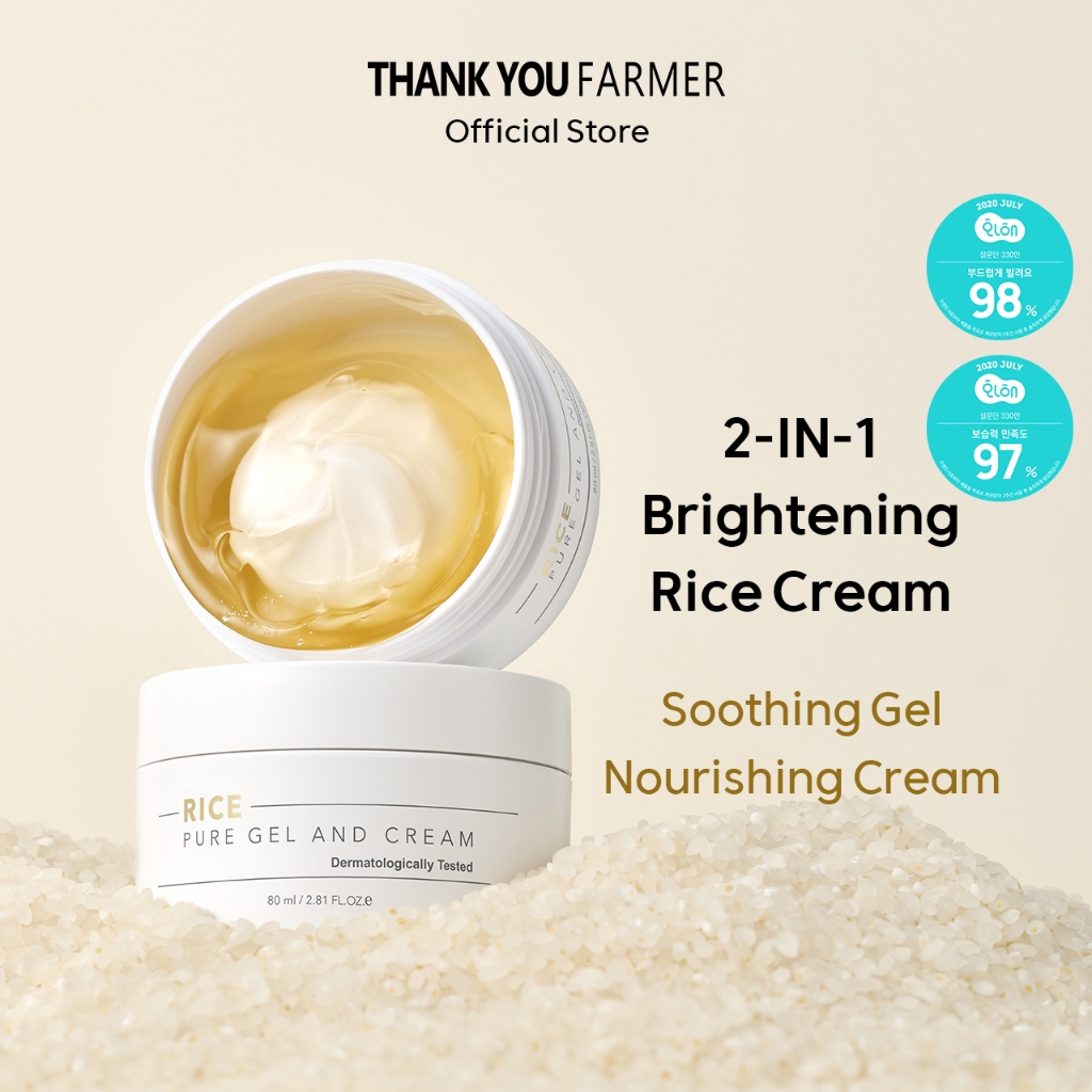 Jual Thank You Farmer Rice Pure Gel and Cream 80 ml | Krim Perawatan ...