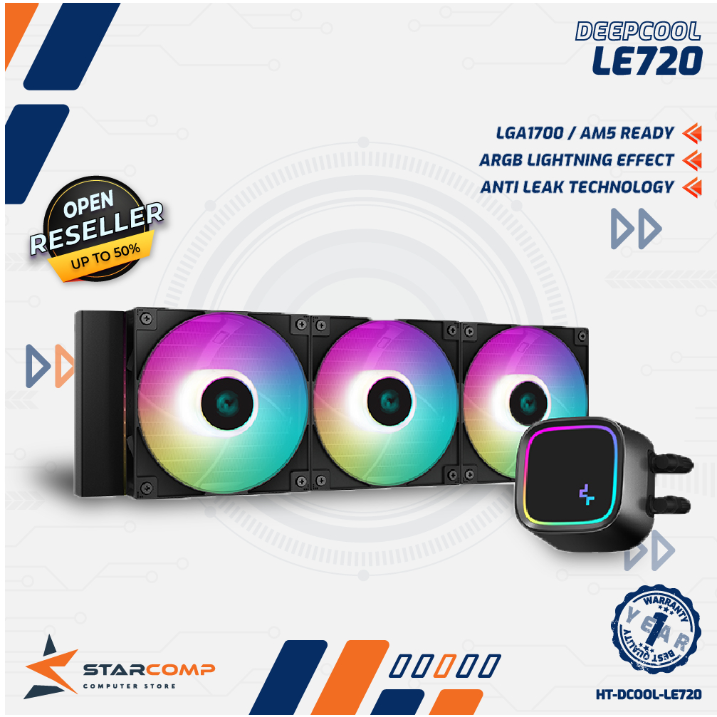 Jual DEEPCOOL LE720 ARGB 360mm ARGB Liquid Cooler Cpu Cooler LE 720 ...