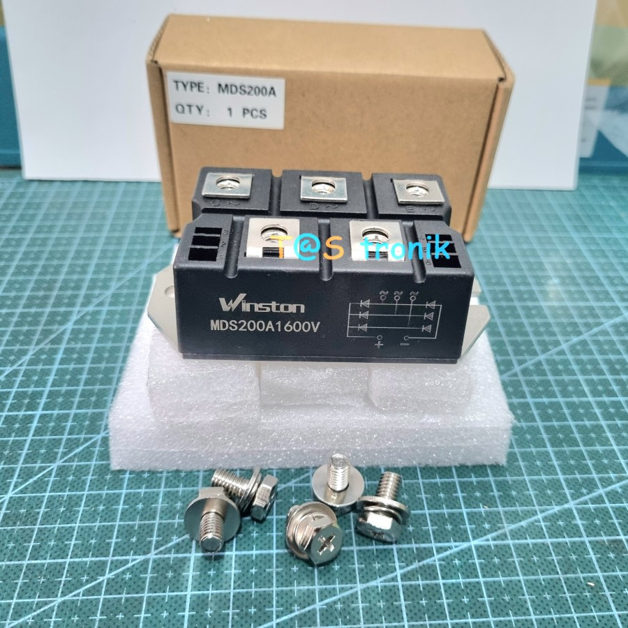 Jual dioda mds 200a 1600v dioda bridge 3 phase dioda rectifier 200 a ...