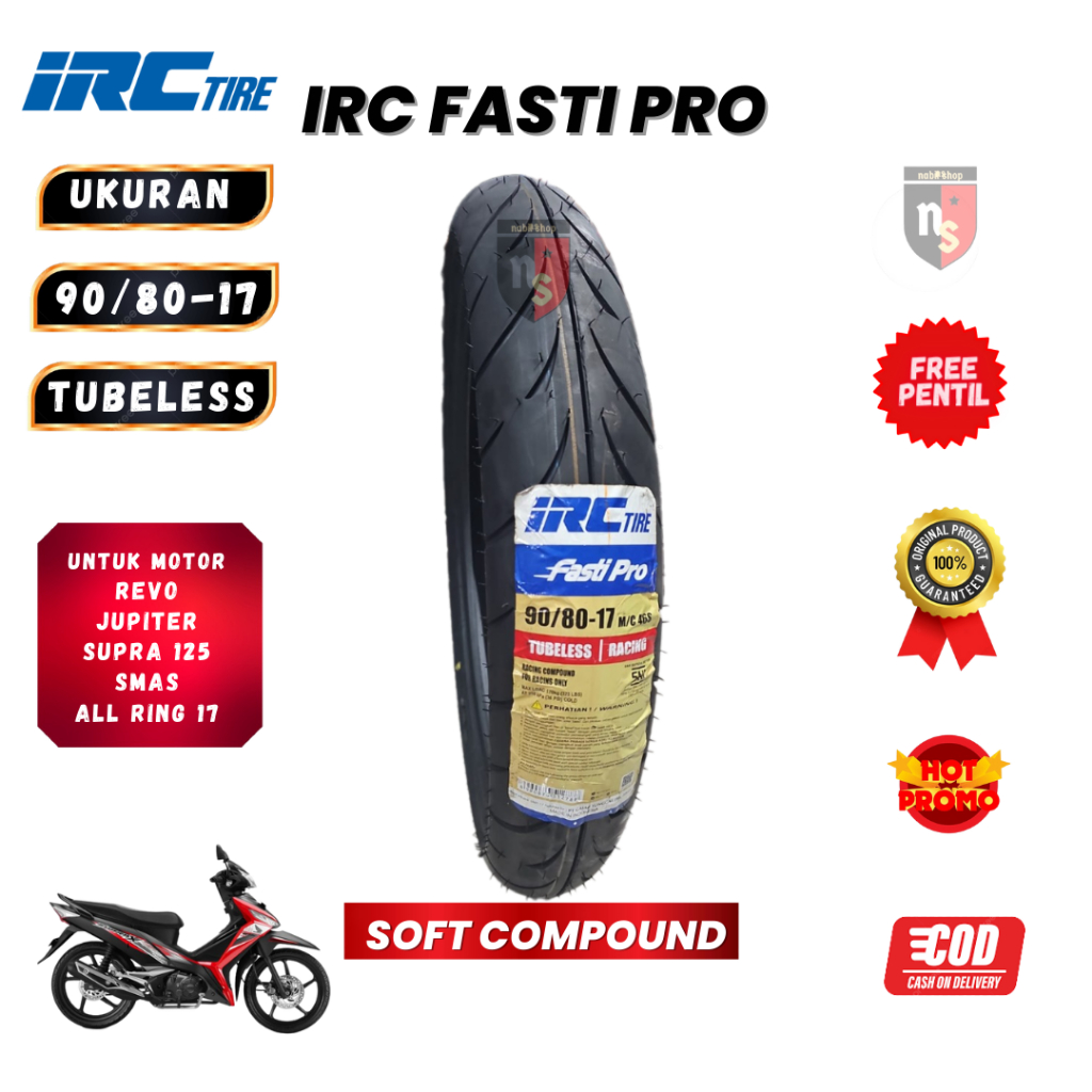 Jual Ban Motor Matic RACING COMPOUND // IRC FASTI PRO 90/80 Ring 14 ...