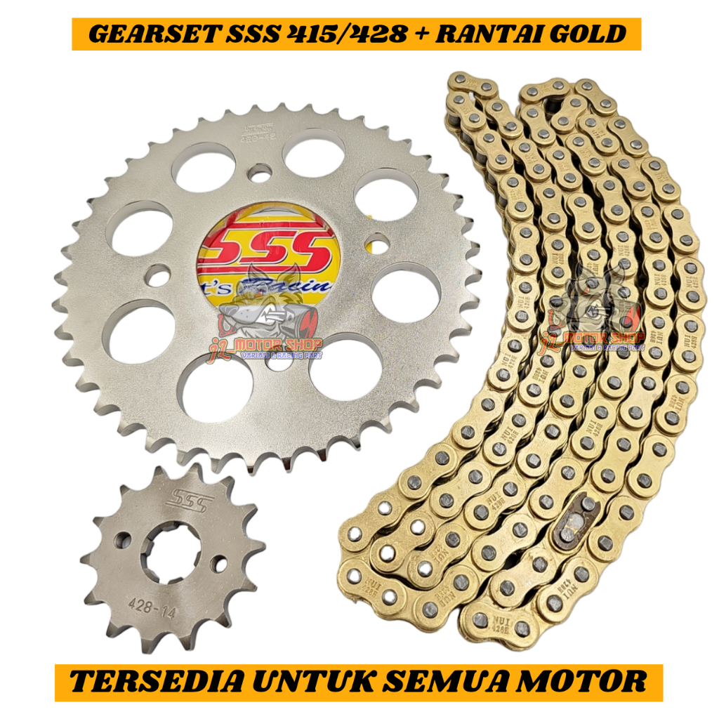 Jual GIR GEAR SET GEARSET SSS 415 428 JUPITER Z VEGA R JUPITER MX 135 RXKING RX KING RXZ CRYPTON ...