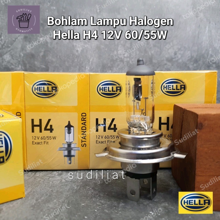 Jual BOHLAM LAMPU HALOGEN HELLA H4 60/55W 12V STANDART | Shopee Indonesia
