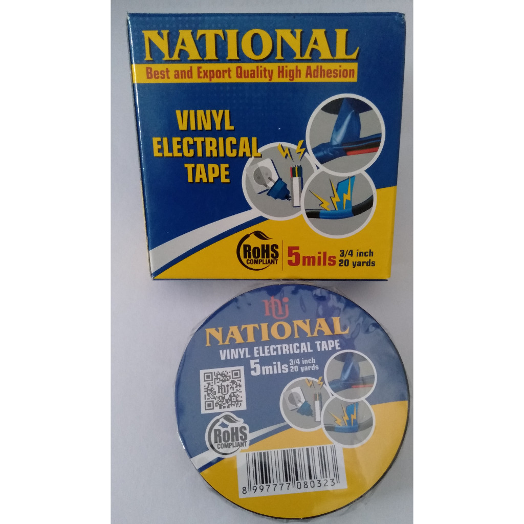 Jual Isolasi Kabel Listrik National Vinyl Electrical Tape Hitam listrik ...