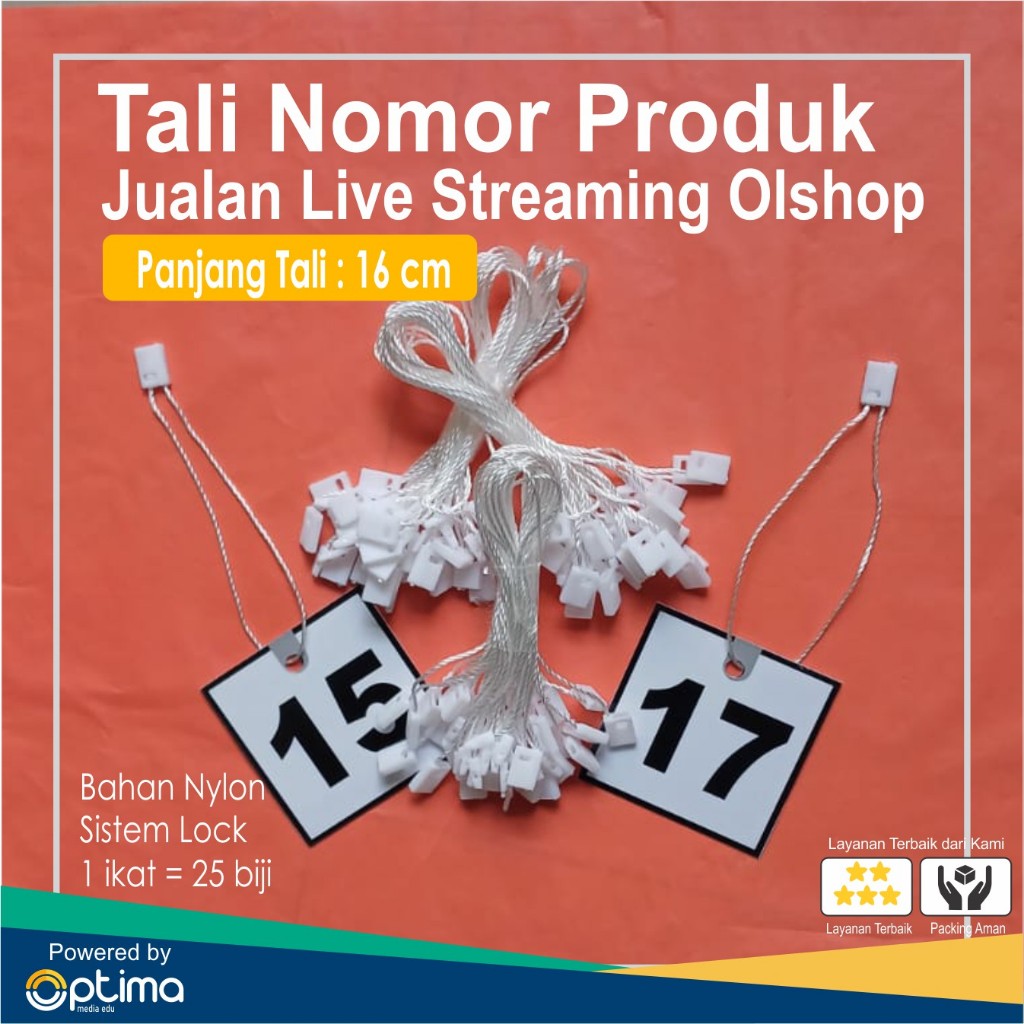 Jual Tali Benang Gantungan Nomor Produk Jualan Live Streaming Olshop ...