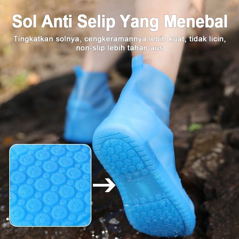 Jual Sarung Sepatu Karet Anti Licin Air Hujan Jas Shoes Cover ...