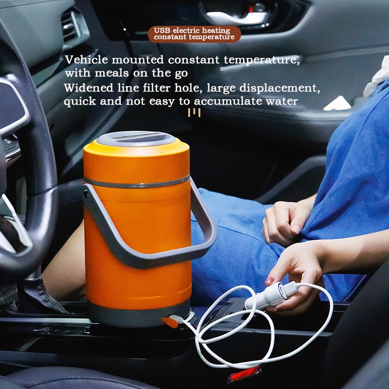 Jual USB Electric Heated Lunch Box Stainless Steel Warm Keeping Bento ...