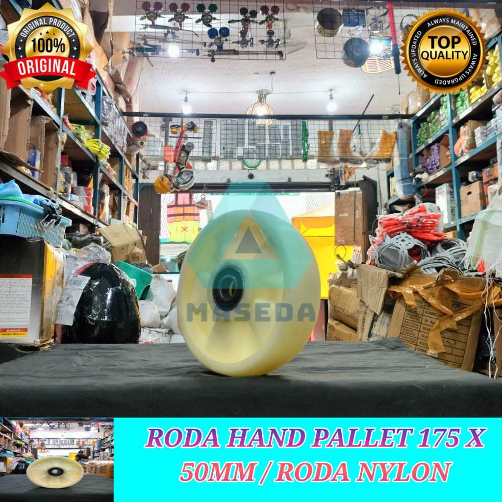 Jual Roda Hand Pallet 175 X 50 mm Nylon 3 ton nylon | Shopee Indonesia