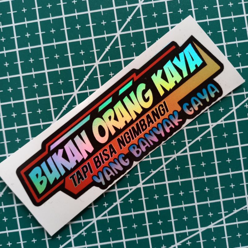 Jual Stiker bukan orang kaya / sticker hologram / viral murah / bisa ...
