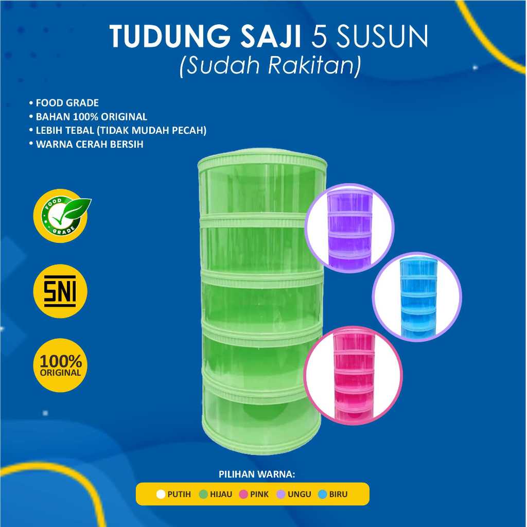 Jual Food Storage 5 Susun / Tudung Saji Susun 5 Layer Rak Tempat ...