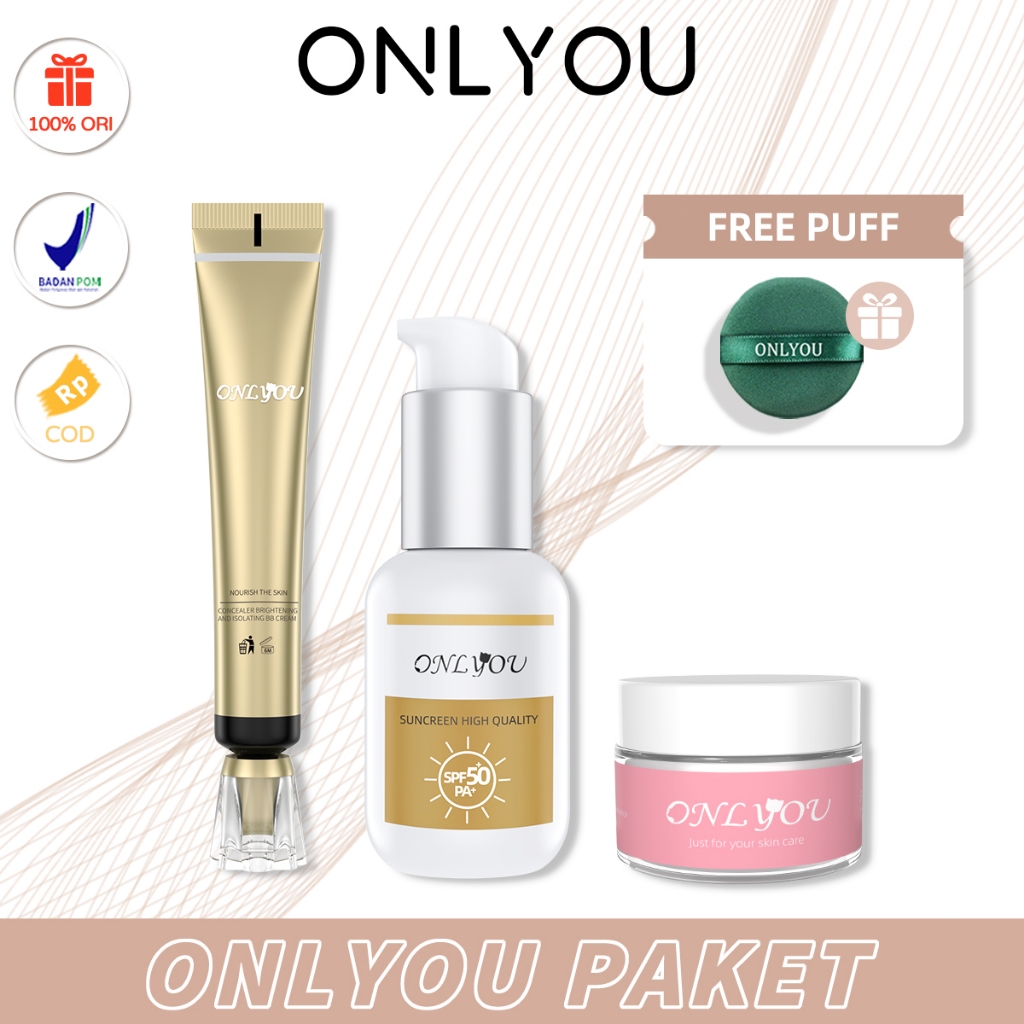 Jual ONLYOU 4pcs Paket / ONLYOU Foundation pelembab Waterproof ...