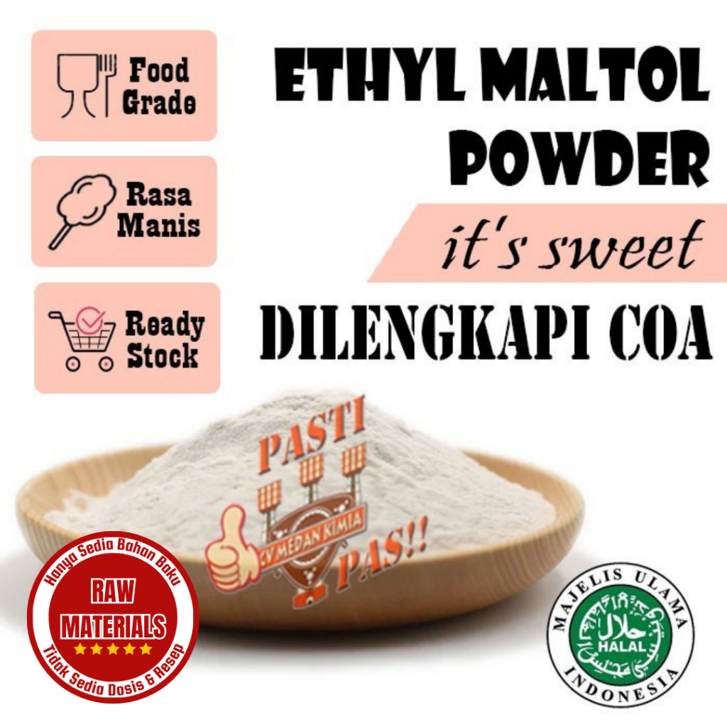 Jual JUAL ETHYL MALTOL POWDER Essence 100gr Bubuk Ethyl Maltol It's ...