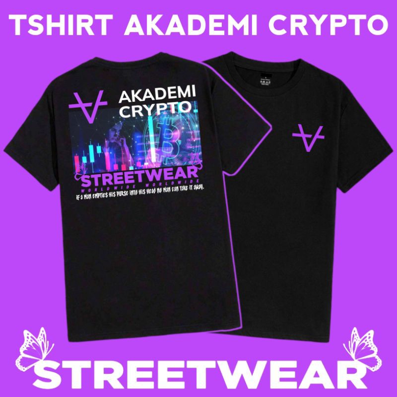 Jual TSHIRT KAOS AKADEMI CRYPTO STREETWEAR WORLDWIDE / COTTON COMBED ...