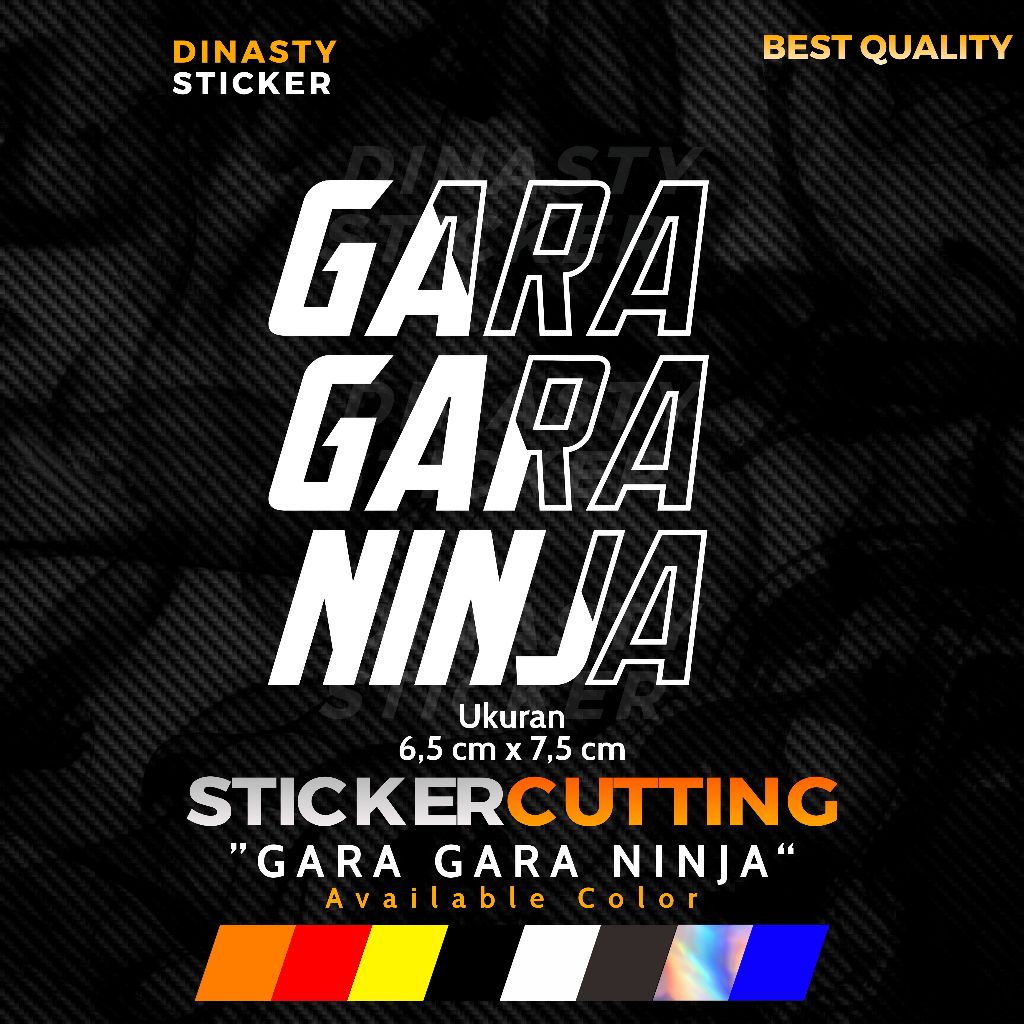Jual STICKER STIKER CUTTING GARA GARA NINJA | NINJA SS NINJA 150 NINJA ...