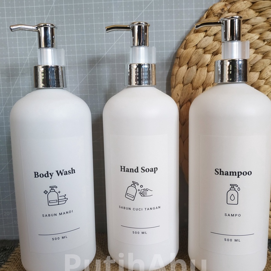 Jual Ready Stok Botol Sabun Cair Shampoo sabun cuci tangan model Pump ...