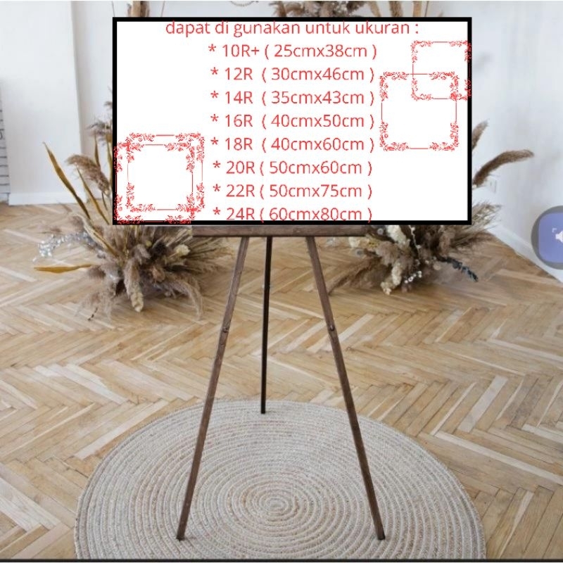 Jual Dekorasi Stand Lukis / Standing Foto T 150cm Tripod Kayu Dekorasi ...