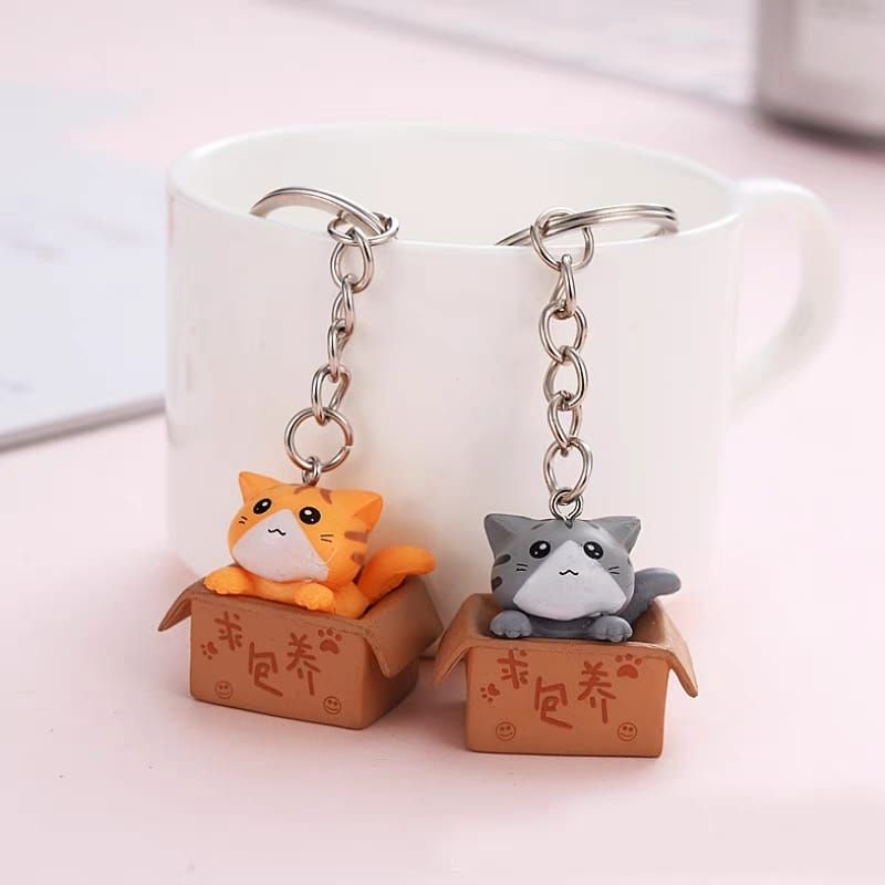 Jual LS Gantungan Kunci Lucu Kucing Dalam Box / Anjing Dalam Keranjang ... Jual LS Gantungan Kunci Lucu Kucing Dalam Box / Anjing Dalam Keranjang ...