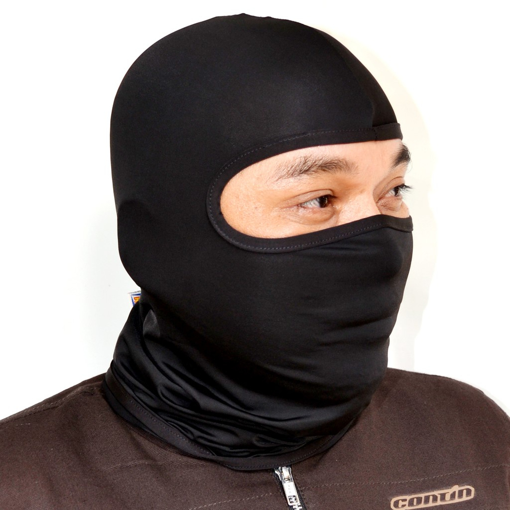 Jual MASKER BALACLAVA BALAKLAVA SARUNG NINJA MOTOR KAIN HITAM KEPALA ...