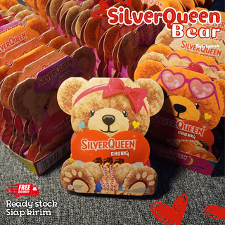 Jual Silverqueen Bear Beruang Chunky Bar Cokelat Valentine Cashew ...