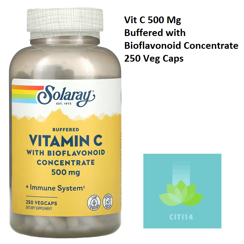 Jual Solaray Vitamin C 500Mg 250 Caps Buffered with Bioflavonoid VIT C | Shopee Indonesia