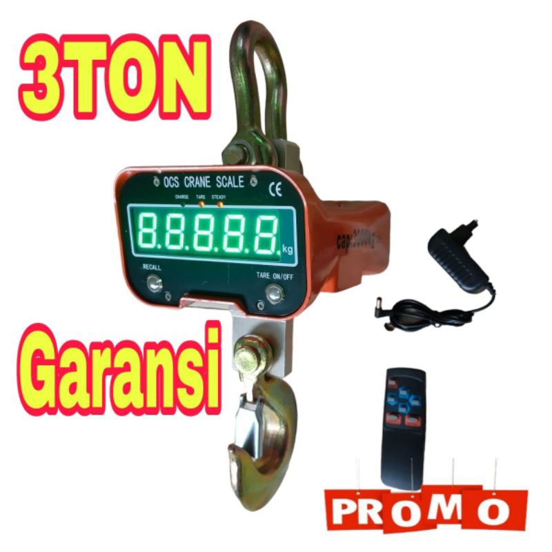 Jual timbangan gantung digital 3000kg / crane scale 3ton | Shopee Indonesia