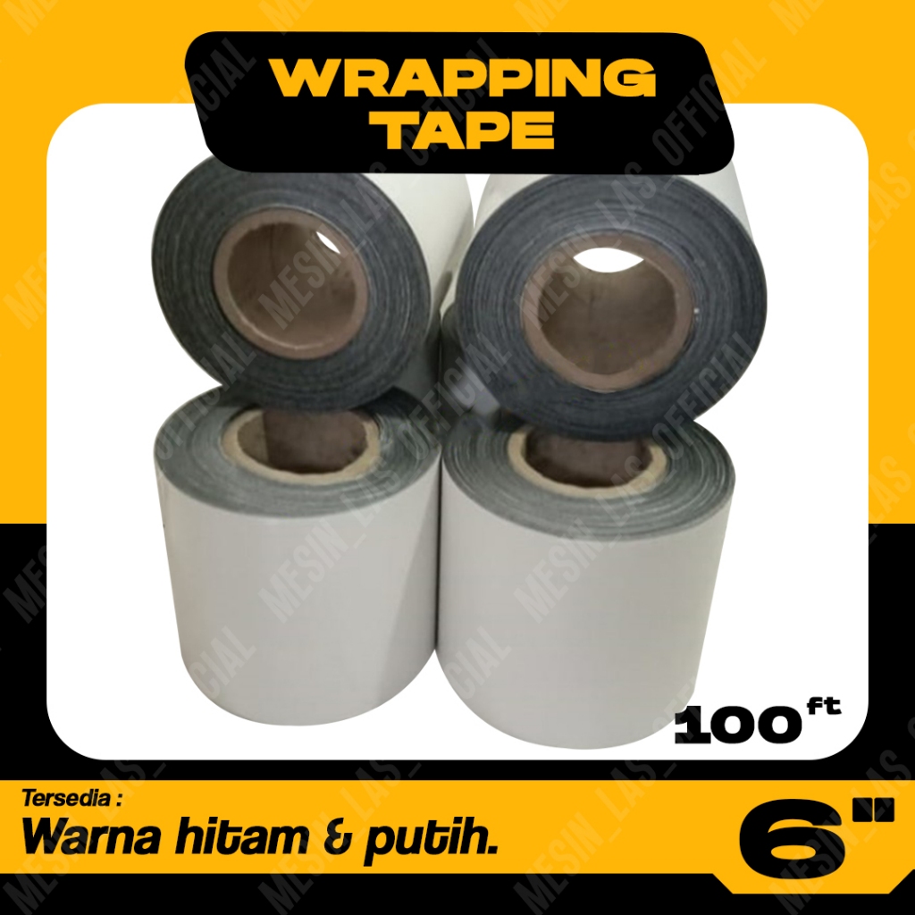 Jual Wrapping Tape Pipa 6 Inch x 100 Feet Isolasi Wraping Tape Polos ...