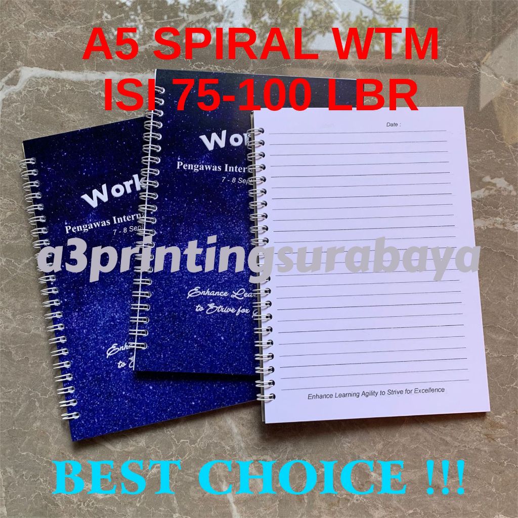 Jual Blocknote / Notes / notebook Jilid Spiral Custom Ukuran A6 ISI 75 ...