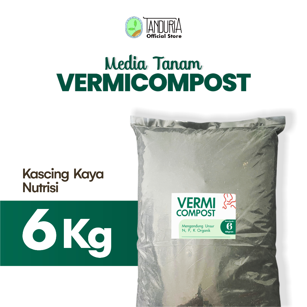 Jual TANDURIA - Vermicompost Media Tanam Pupuk Kascing 6 Kg | Shopee ...