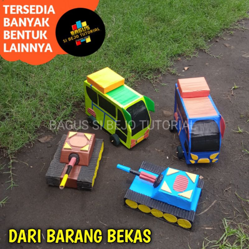 Jual MOBIL MOBILAN KARDUS BENTUK BIS TELOLET DAN TANK TEMPUR MOBIL ...