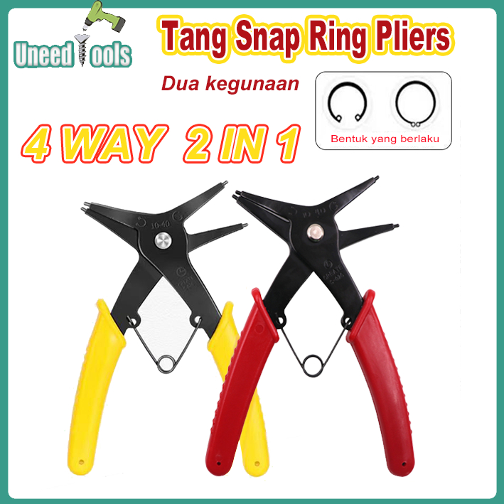 Jual UneedTools Tang Snap Ring Pliers 2 IN 1 Tang Penjepit Lurus Buka ...