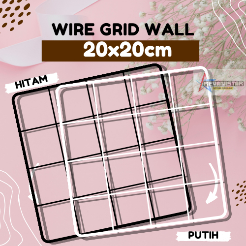 Jual Ram besi 20x20cm wire grid wall panel mesh board hijang persegi ...