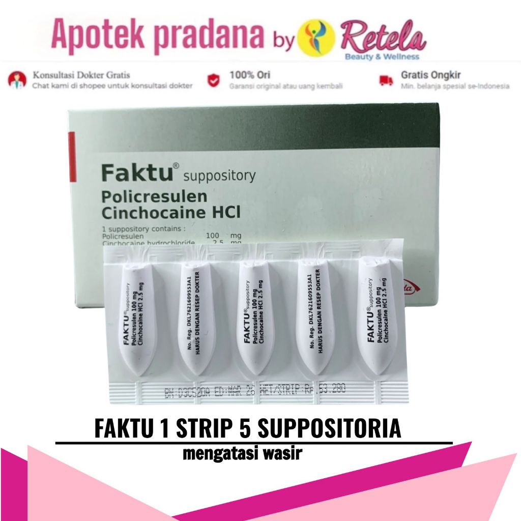 Jual FAKTU 1 STRIP 5 SUPPOSITORIA | Shopee Indonesia