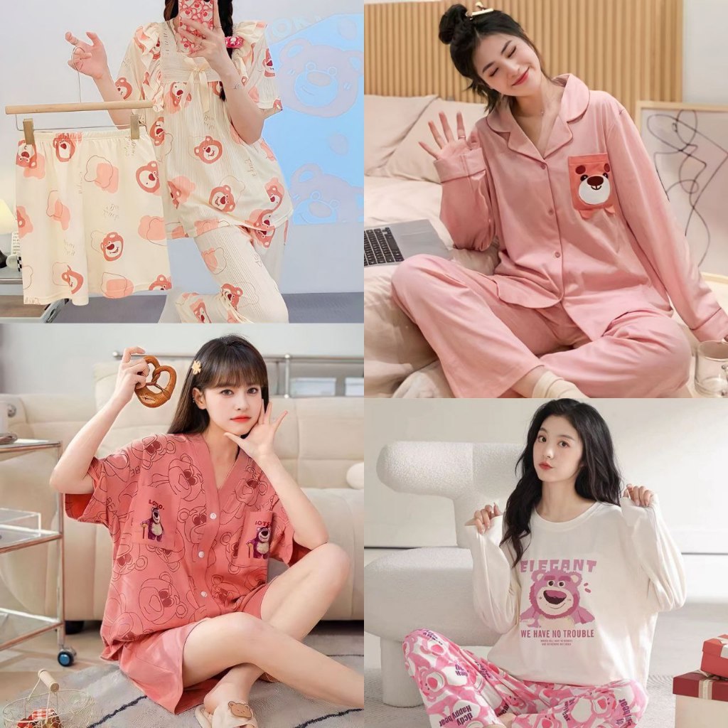 Jual Gloryshop88 Piyama lotso piyama lengan panjang kerah kancing ...