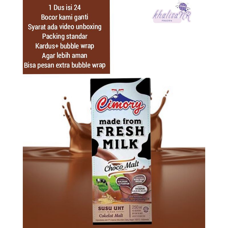 Jual Susu Cimory Freshmilk UHT RASA Choco Malt 250ml BISA EKSPEDISI ...