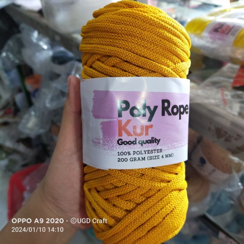 Jual Benang Rajut Poly Rope 4mm (200 gram) / Tali Kur 4mm | Shopee ...