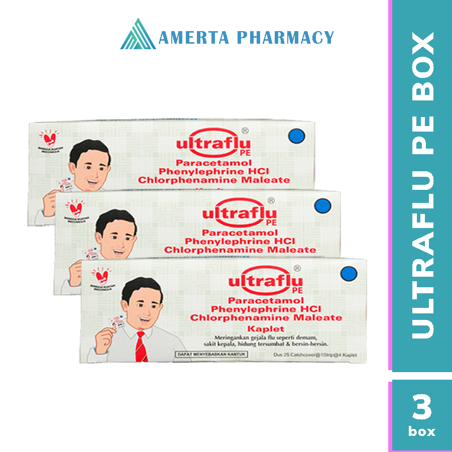 Jual ULTRAFLU PE Box Isi 25 Strip Obat Flu 3 Box | Shopee Indonesia