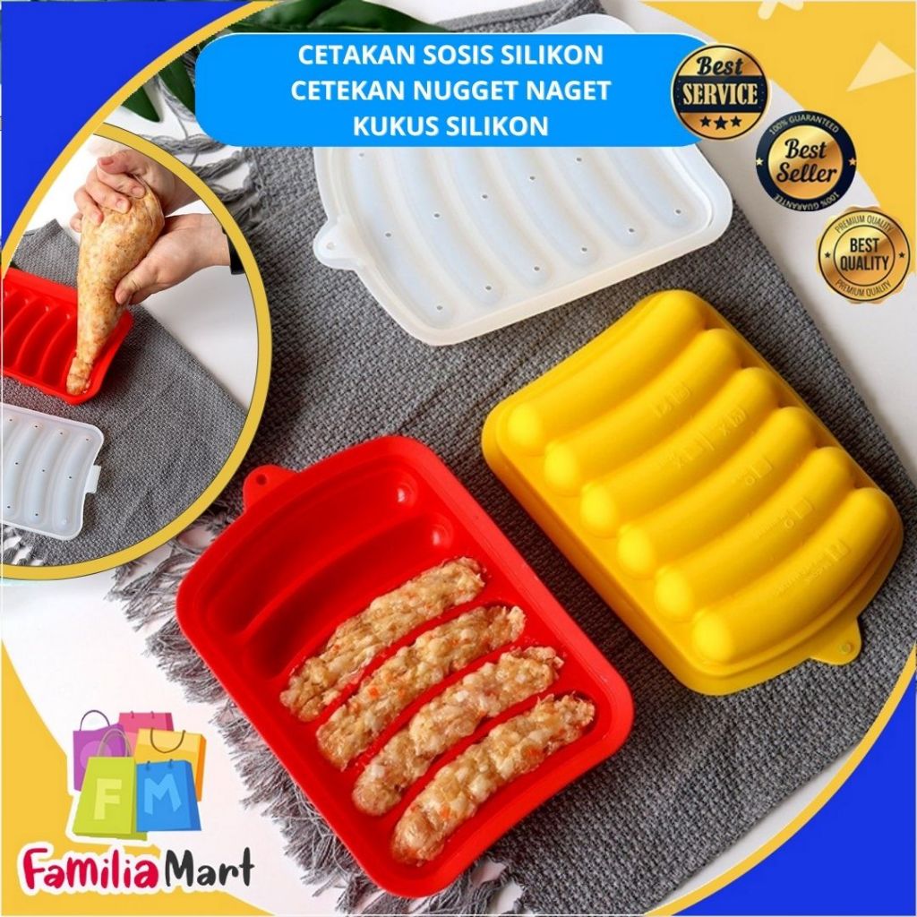 Jual Cetakan Sosis + Tutup Silikon Cetekan Nugget Naget Kukus Silikon ...