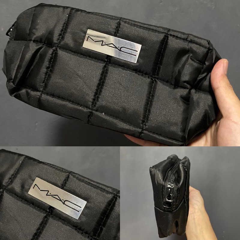 Jual NEW. MAC BLACK PUFFY MAKEUP POUCH | Shopee Indonesia
