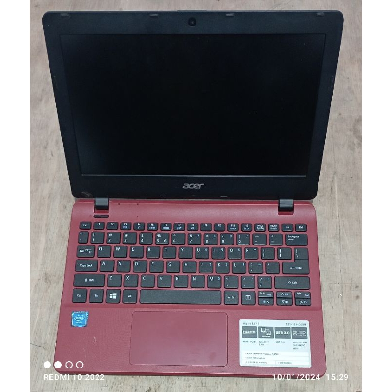 Jual Notebook Acer ES1-131-COBN Series Intel Celeron DDR3 Kondisi Matot ...