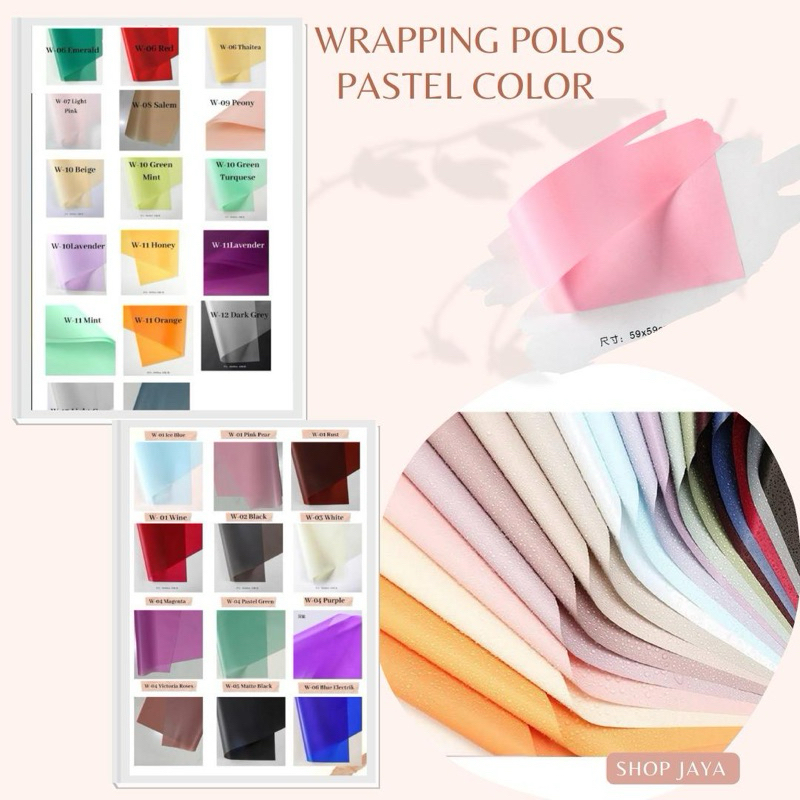 Jual [ 5 LEMBAR ] KERTAS BUKET BUNGA POLOS WRAPPING PAPER BOUQUET ...
