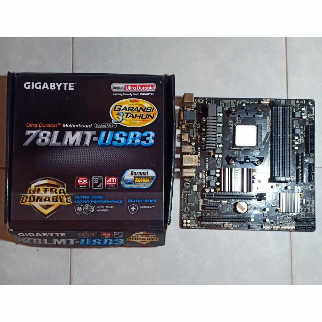 Jual MOTHERBOARD AM3+ GIGABYTE GA 78LMT USB3 Free prosesor Athlon X2 ...