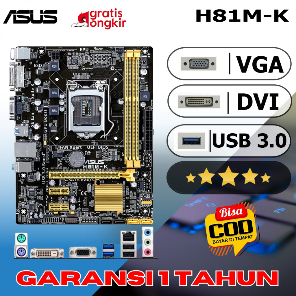 Jual Mainboard MOBO Motherboard H81 Intel LGA 1150 Asus | Shopee Indonesia