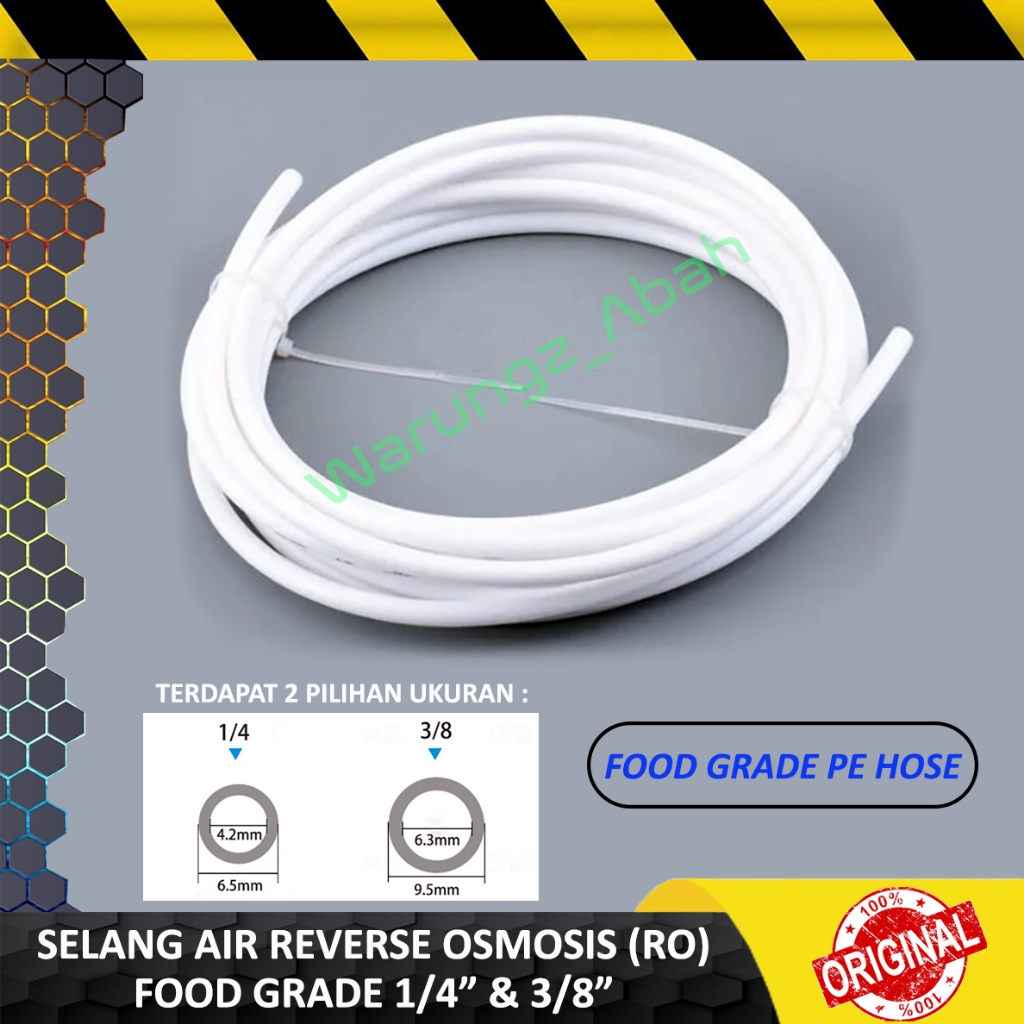 Jual SELANG PUTIH AIR MINUM TUBE HOSE TUBE REVERSE OSMOSIS RO TUBING ...