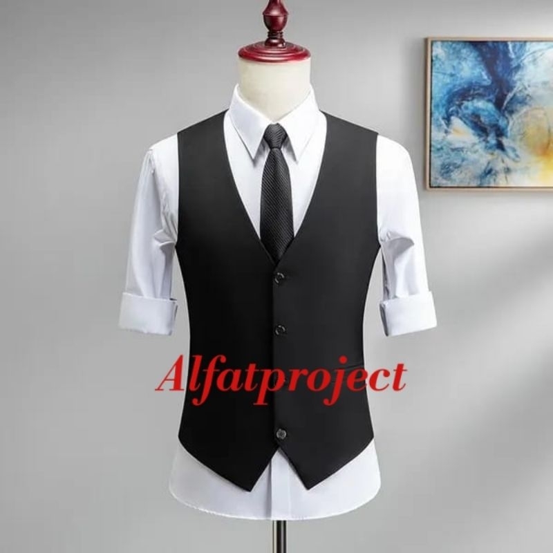 Jual Vest Rompi Formal Pria Stelan Dalaman Jas Cowok | Shopee Indonesia