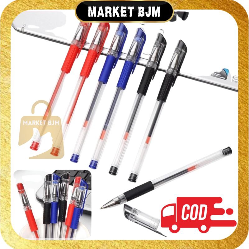 Jual MBJM - PENA GEL 0,55mm PULPEN TINTA CAIR HITAM MERAH BIRU PULPEN ...