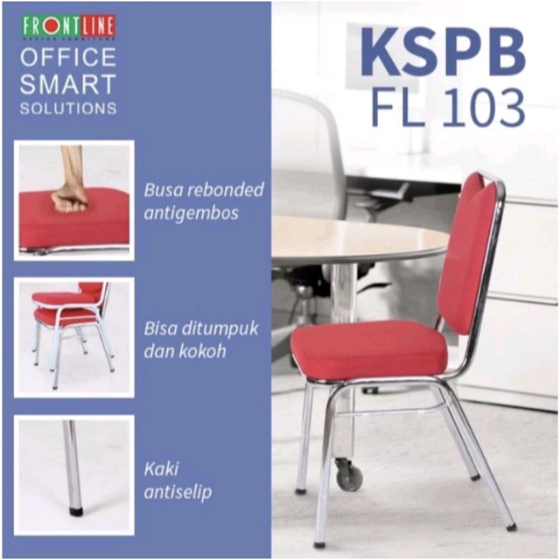 Jual Kursi Kaki Besi Spons/Kursi Kantor/Kursi Pesta Frontline KSPB FL 103 | Shopee Indonesia