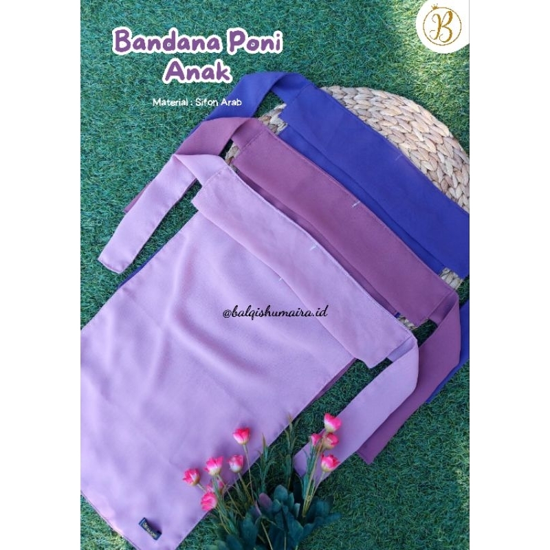Jual BANDANA PONI ANAK SIFON ARAB ANTI PENGAP BY BALQIS HUMAIRA ...